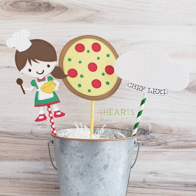 Pizza Party Centerpiece Little Chef Party | Etsy