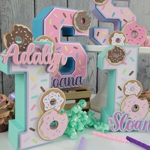 Donut 3D Letter or Number: Donut Birthday Party Decor - Etsy