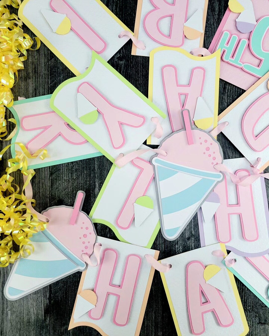 Snow Cone Birthday Banner - Etsy