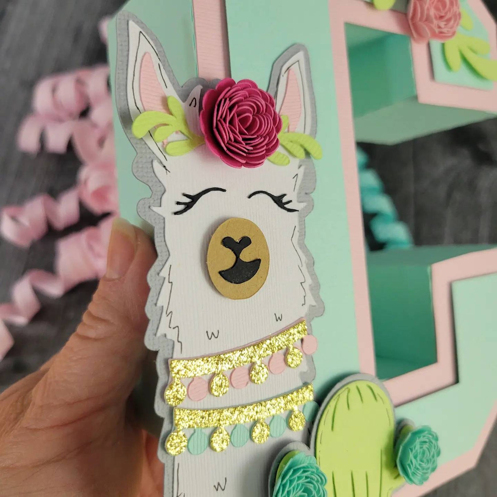 Llama 3D Letter Centerpiece Llama Birthday Llama Party | Etsy