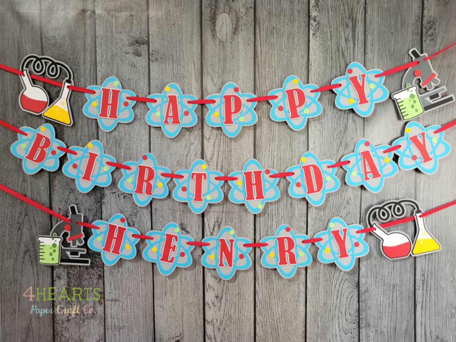 Science Birthday Banner Mad Science Birthday Banner | Etsy