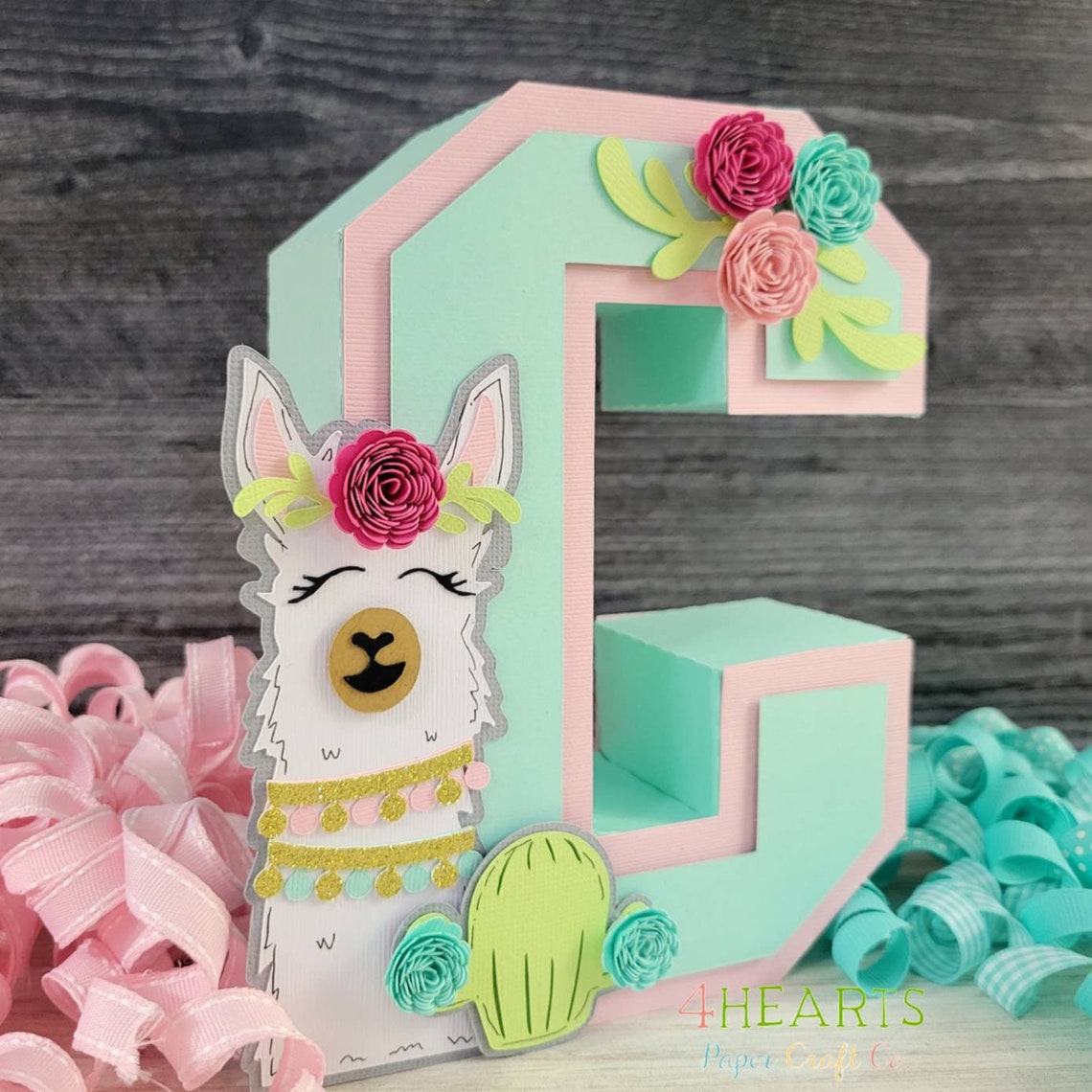 Llama 3D Letter Centerpiece Llama Birthday Llama Party - Etsy