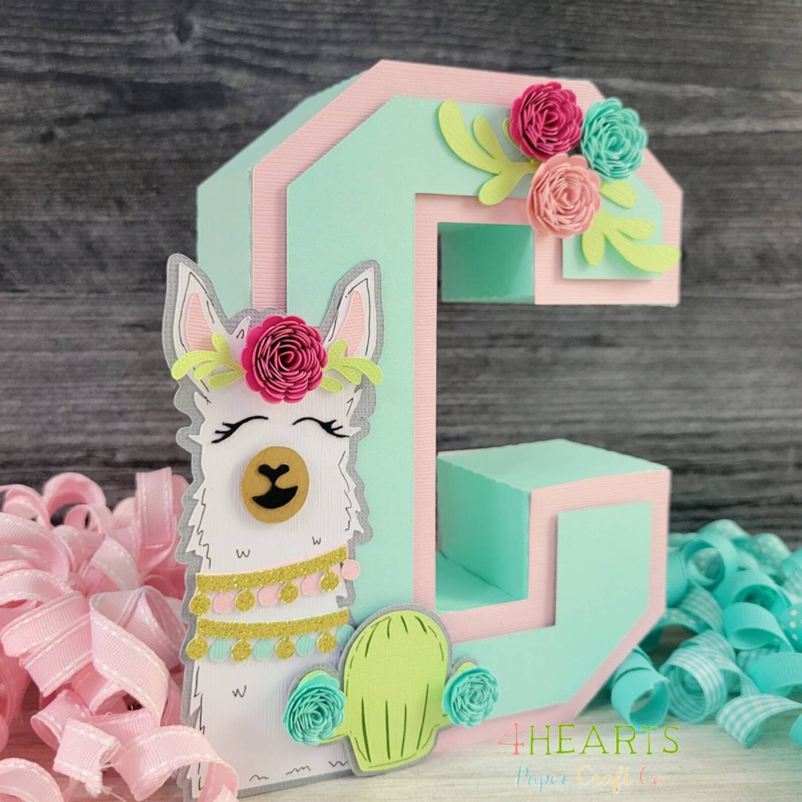 Llama 3D Letter Centerpiece Llama Birthday Llama Party | Etsy