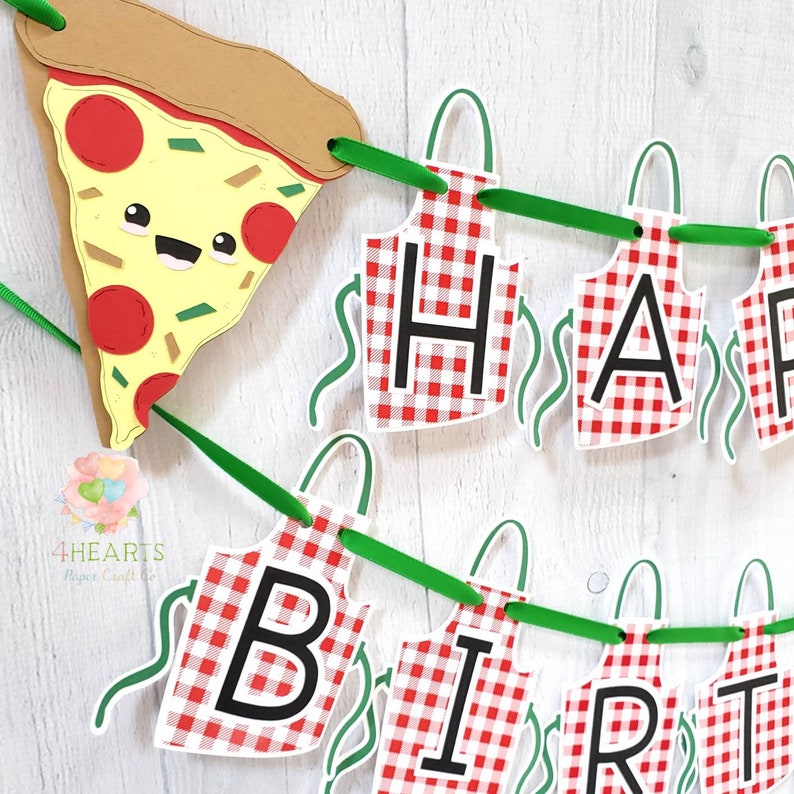 Pizza Party Banner Chef Birthday Little Baker Party | Etsy