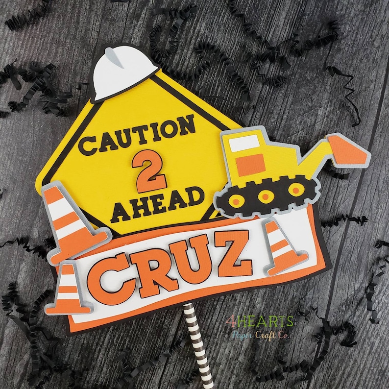 Construction Cake Topper | Etsy