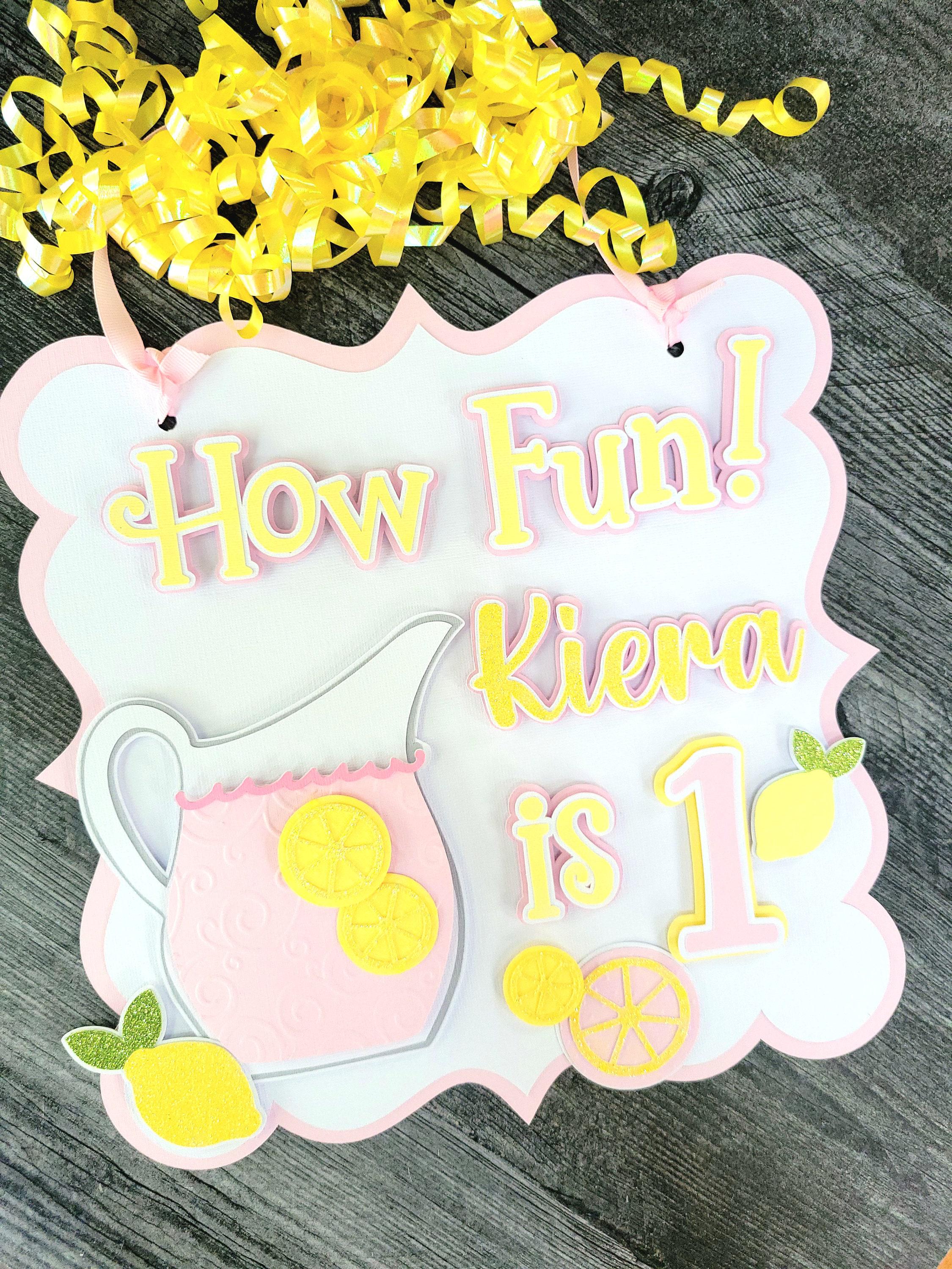 Lemon Door Sign -lemon Party -lemon Birthday - Etsy