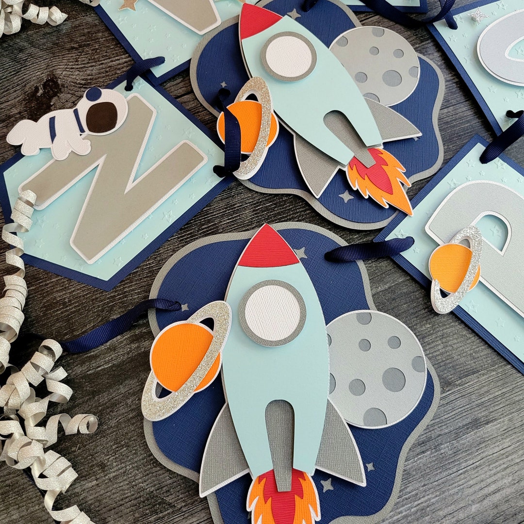Space Birthday Banner - Rocketship Party - Etsy
