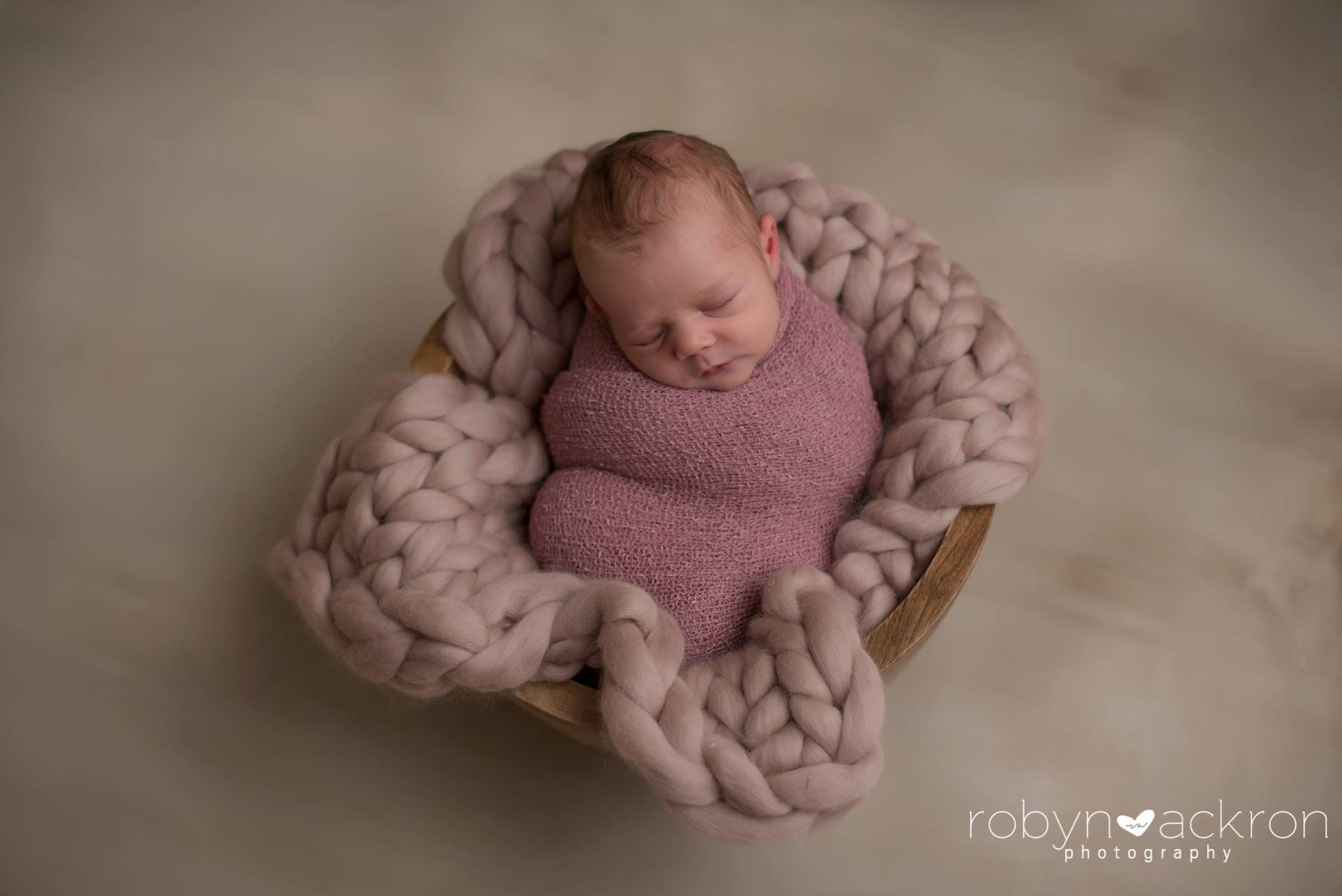 Dusky Pink Newborn Baby Photography Prop Chunky Knit Wool - Etsy UK