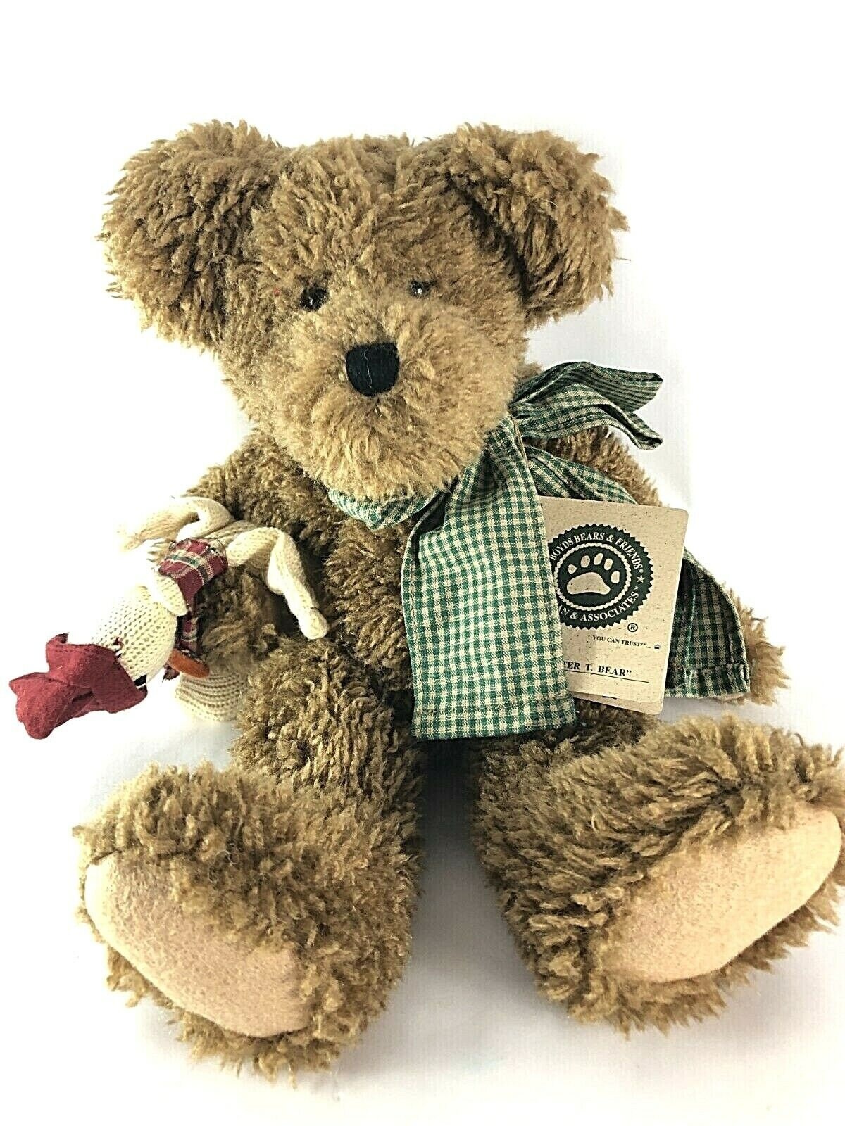 Boyds Bears & Friends BREWSTER T. BEAR W/ Sock Snowman #912627 2000 14 ...