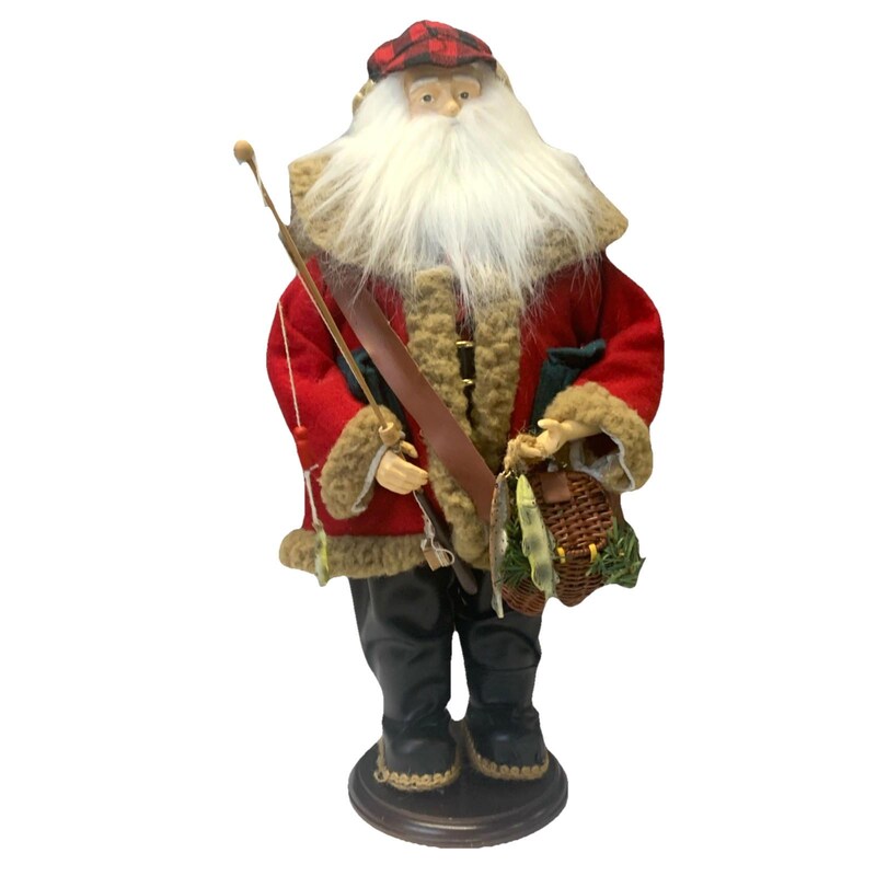 Fishing Santa Figurine - Etsy