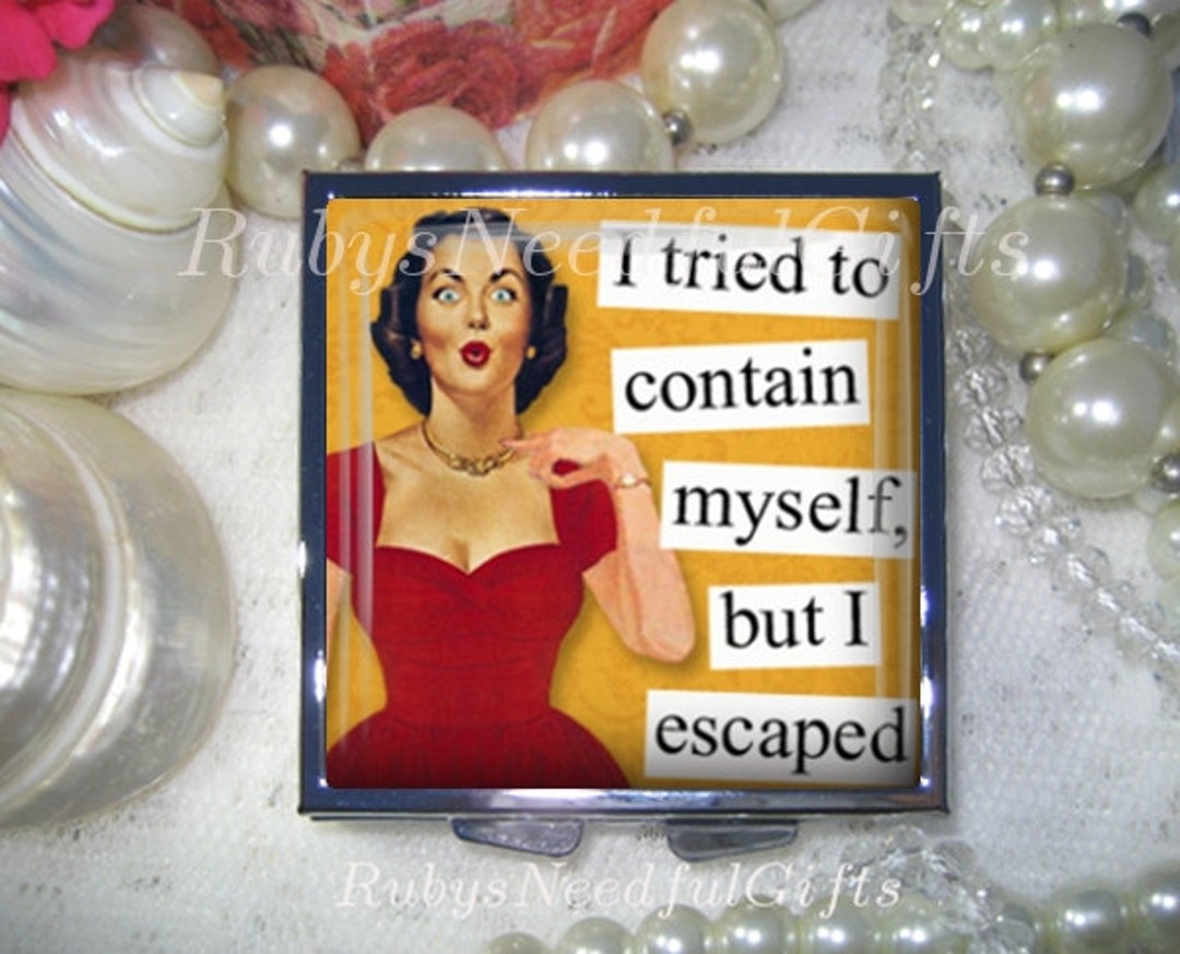 Square Pill Case, Retro Diva Pill Case, Pill Box, Pill Container, Best ...