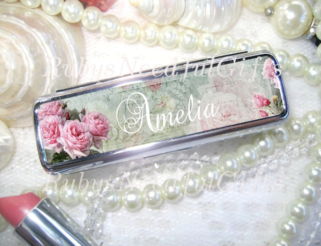 Personalised Lipstick Case, Lipstick Holder, Lipstick Case With Mirror ...