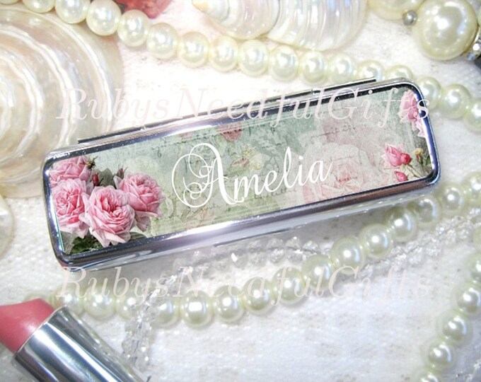 Personalized Lipstick Case, Tulips, Lipbalm Case, Lipstick Case ...