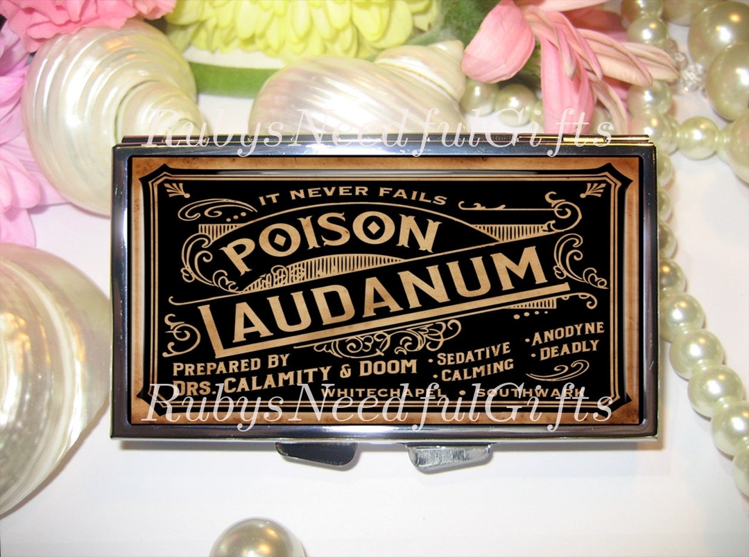 Laudanum Pill Case, 7 Day Pill Box, Pill Case, Pill Box, 7 Sections ...