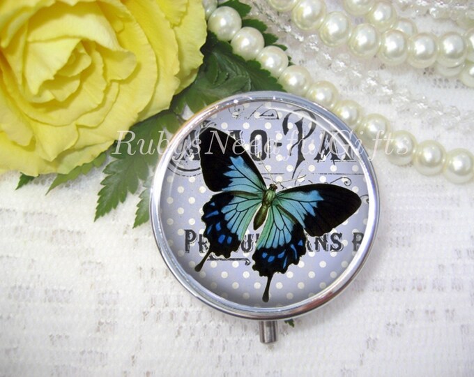 Pill Case, Butterfly Pill Box,pill Container, Mint Case, Gift for Her ...