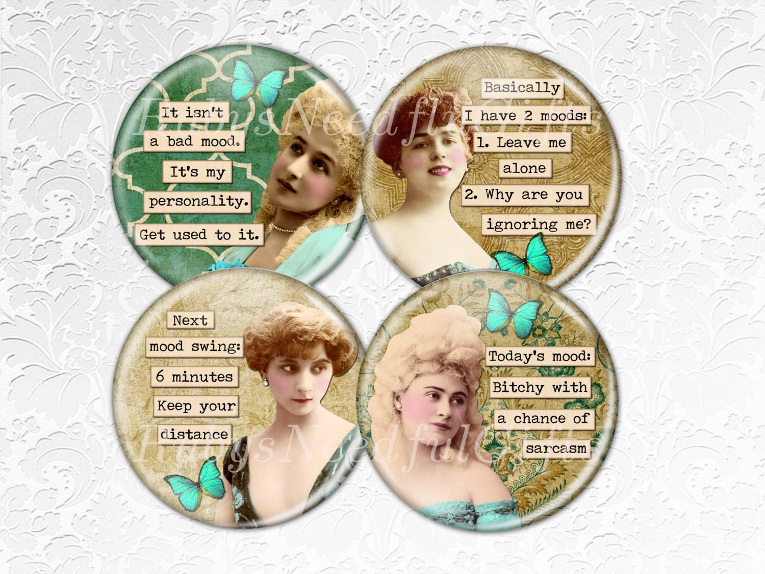 Diva Coasters Coasters Drink Coasters Round Coasters | Etsy