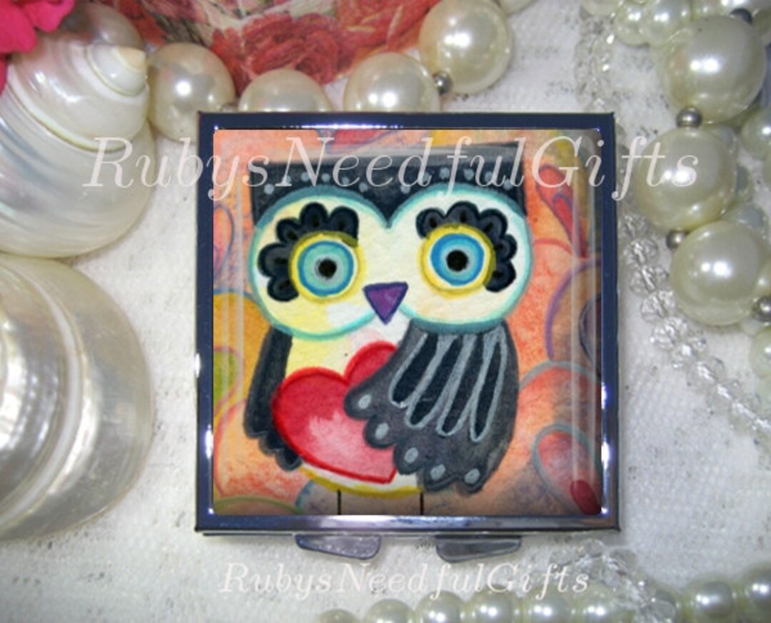 Square Pill Case, Owl Pill Case, Pill Box, Pill Container, Best Friend ...