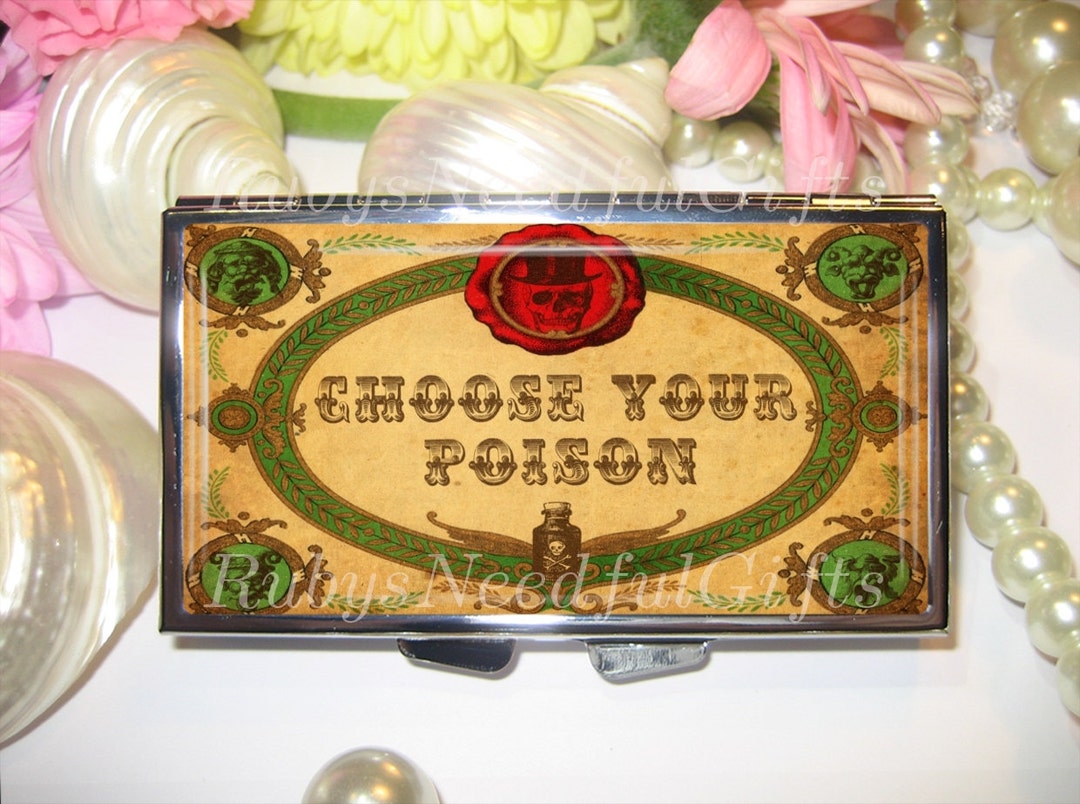 Poison Pill Case 7 Day Pill Box Pill Case Pill Box 7 - Etsy Ireland