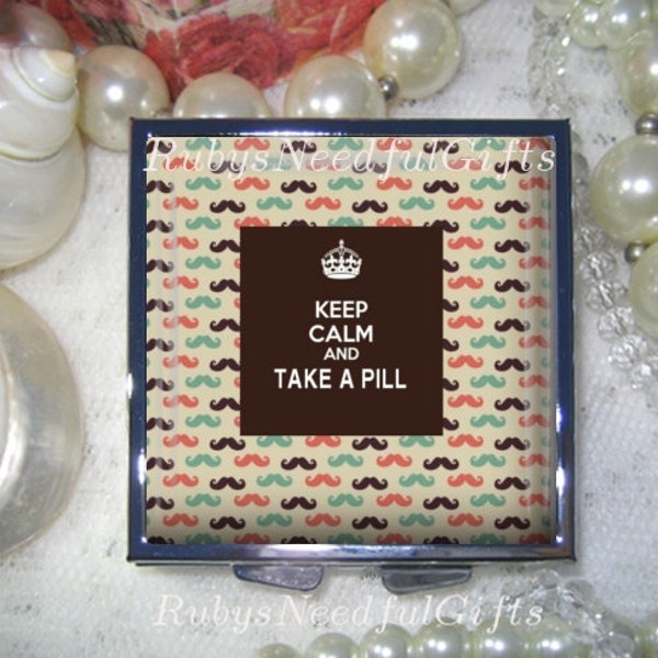 Pill Box Square 4 Compartments - Etsy