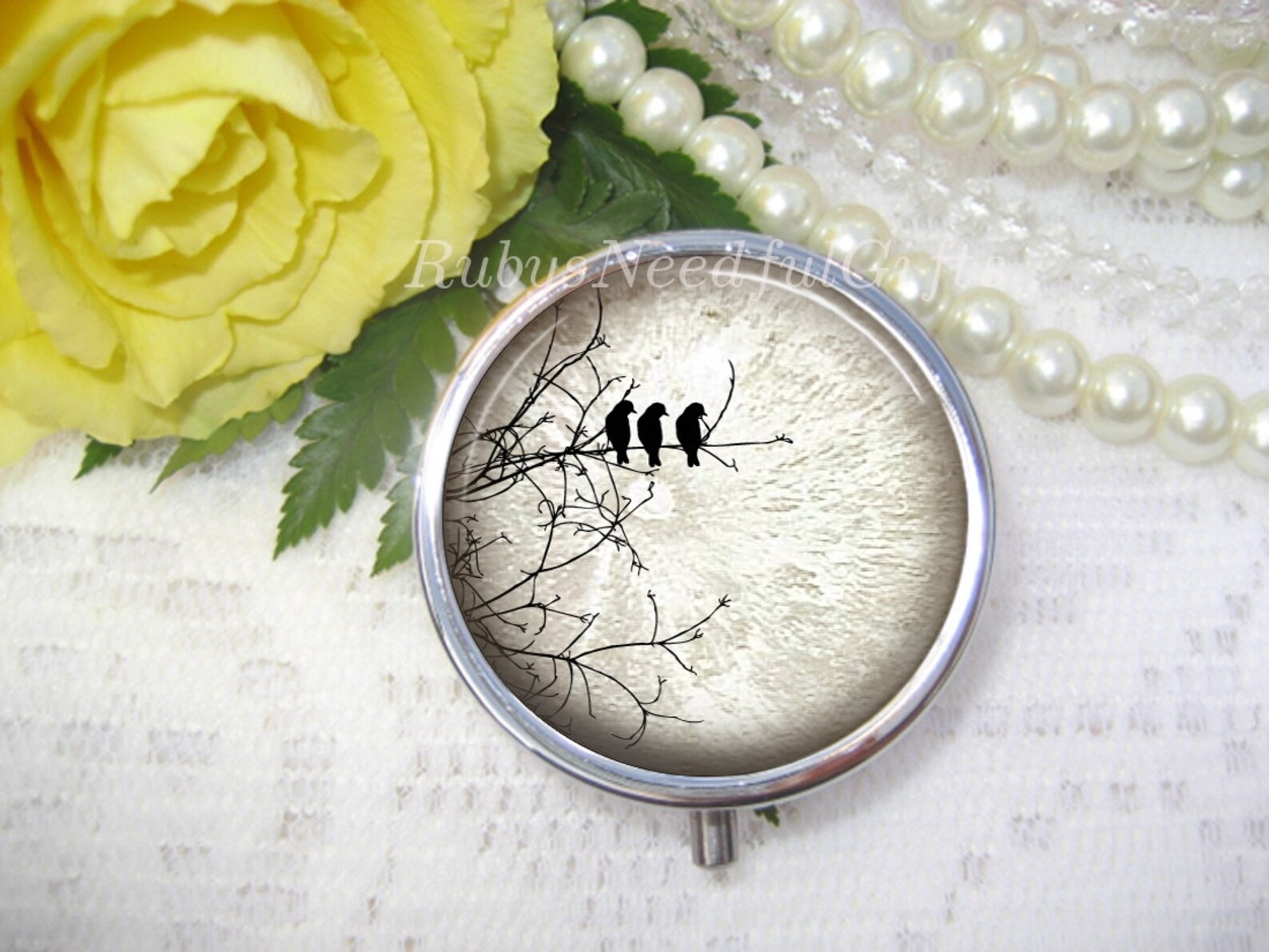 Pill Case, Birds Pill Box,pill Container, Mint Case, Gift for Her, Best ...