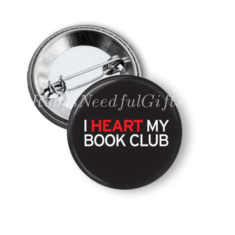 Book Club Pinback Badges Pin Lapel Pins Badge 1.25 Inches | Etsy