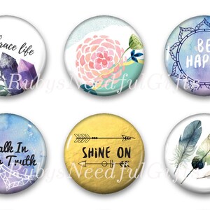 Boho Magnets Button Magnets Fridge Magnets 1 1/4 Inch Best - Etsy