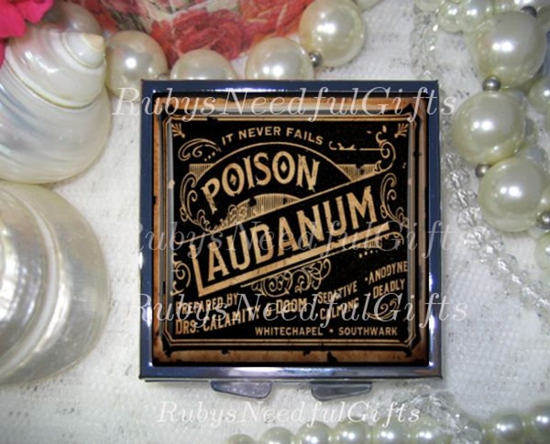 Laudanum Pill Case Apothecary Label Pill Case Square Pill - Etsy