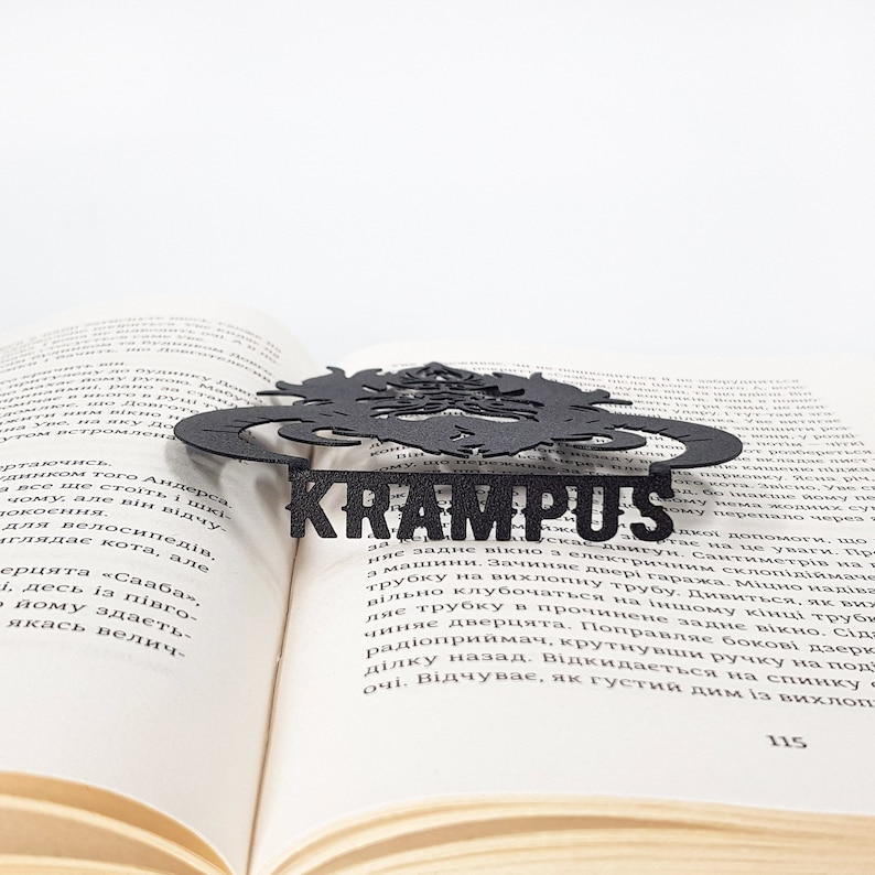 Krampus Metal Bookmark – Horror Folklore Reading Accessory - Etsy