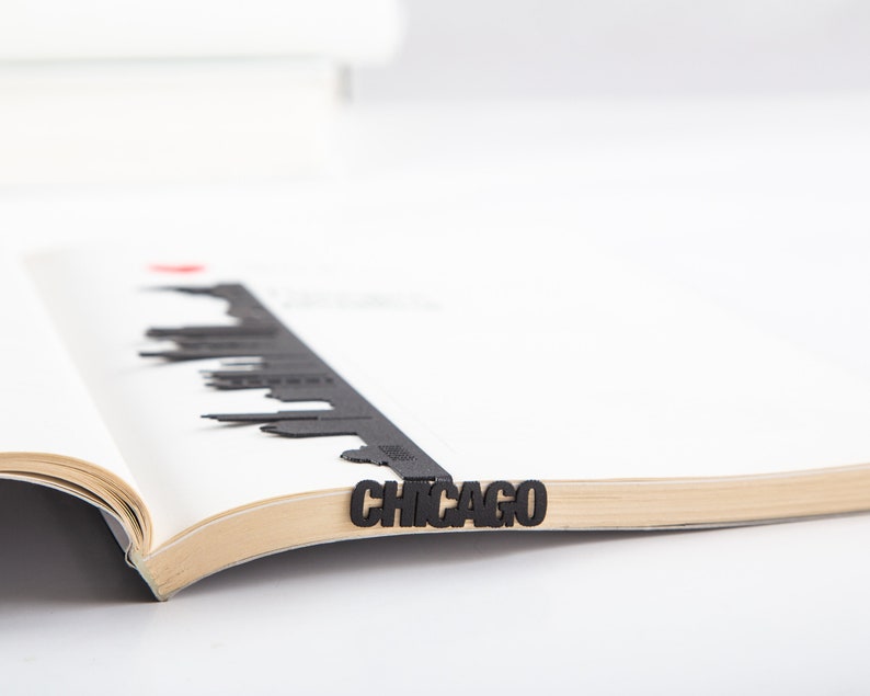 Metal Bookmark Cityscape Chicago // Chicago Love // Gift for - Etsy