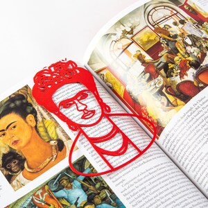 Unique Bookmark Portrait of Frida Kahlo | Gift for Art-loving Readers ...