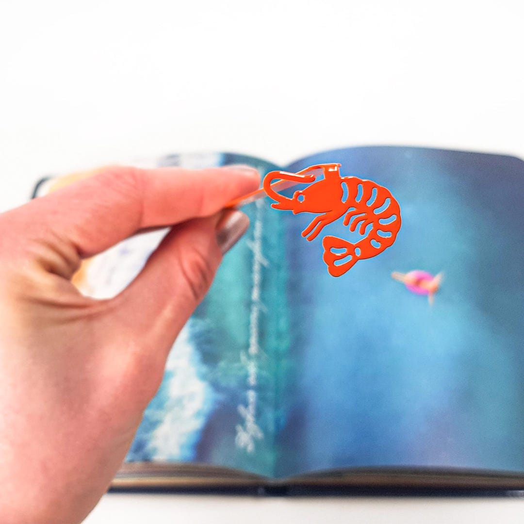 Bookmark Shrimp | Small Personalized Bookish Gift for Shirm Lovers ...