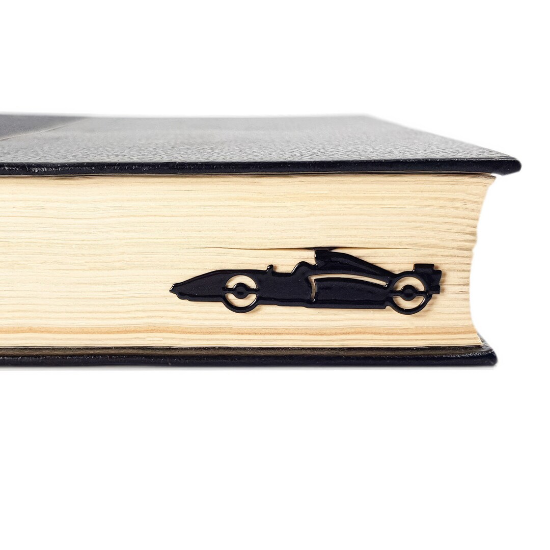 F1 Race Car Bookmark – Black Metal Formula One Page Marker for F1 Fans ...