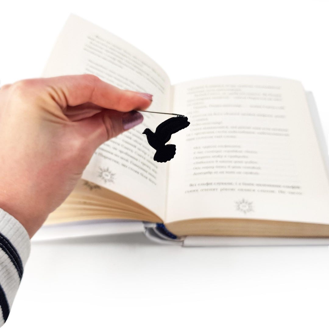 Pigeon Bookmark: Personalized Metal Bookish Gift - Etsy