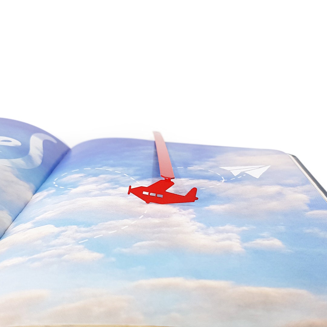 Retro Plane Bookmark: Metal Airplane Reading Accessory - Etsy UK