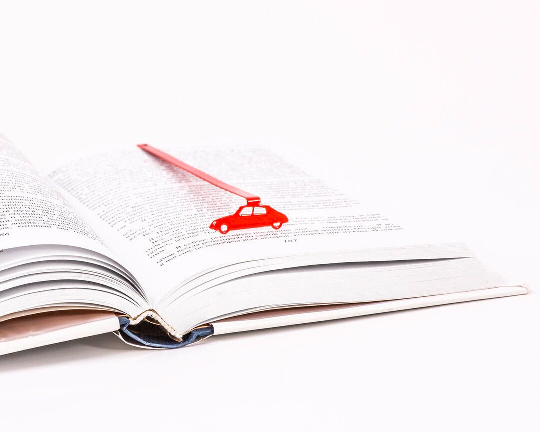 Bookmark French Car, Small Personalized Bookish Gift for Car Design ...