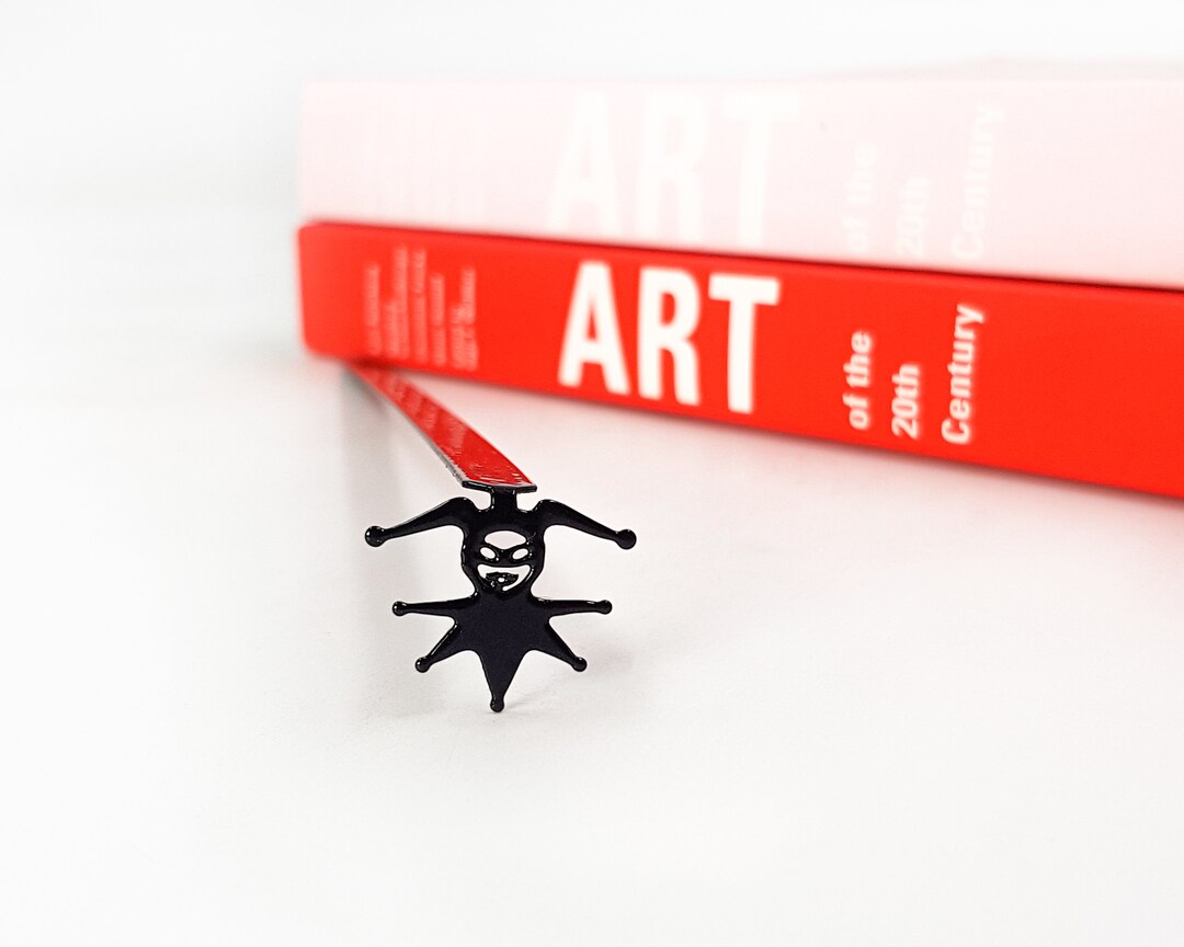 Novelty Bookmark Court Jester, Black Metal Minimalist Style Book ...