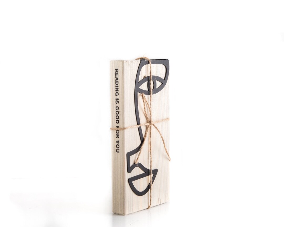 Drawn Face Bookmark: Black Metal Book Lover Gift - Etsy