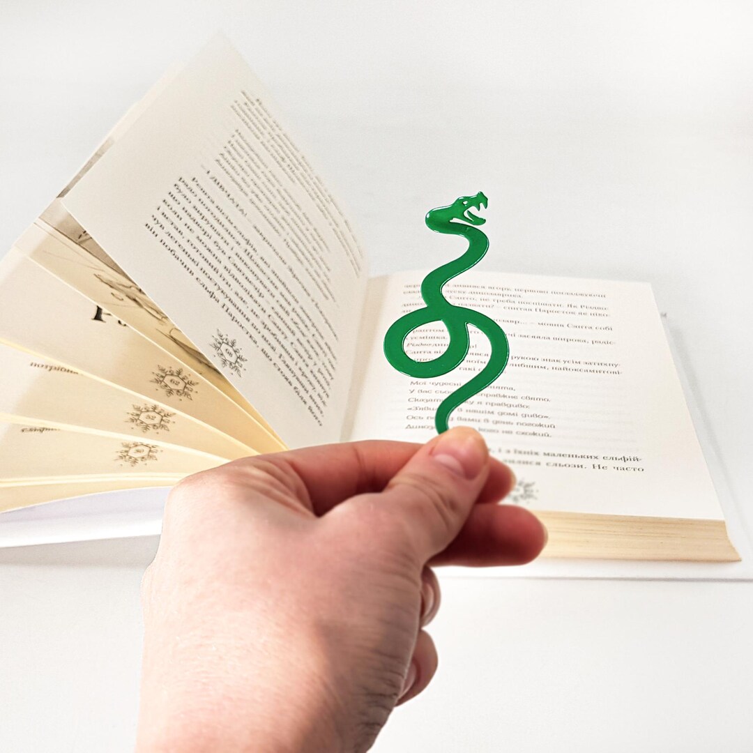 Green Snake Bookmark: Laser-cut Metal Bookworm Gift - Etsy