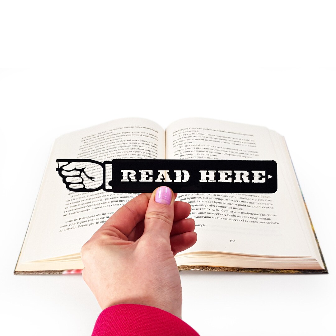 Bookmark Read Here, Small Personalized Bookish Gift for Best Friend ...