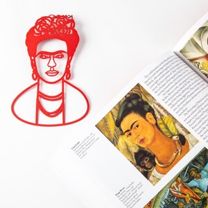 Unique Bookmark Portrait of Frida Kahlo | Gift for Art-loving Readers ...