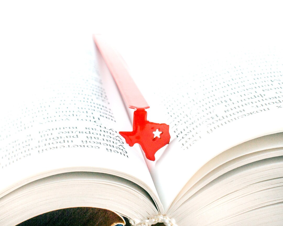 Bookmark Texas, Small Personalized Bookish Gift for Texas Loving Avid ...