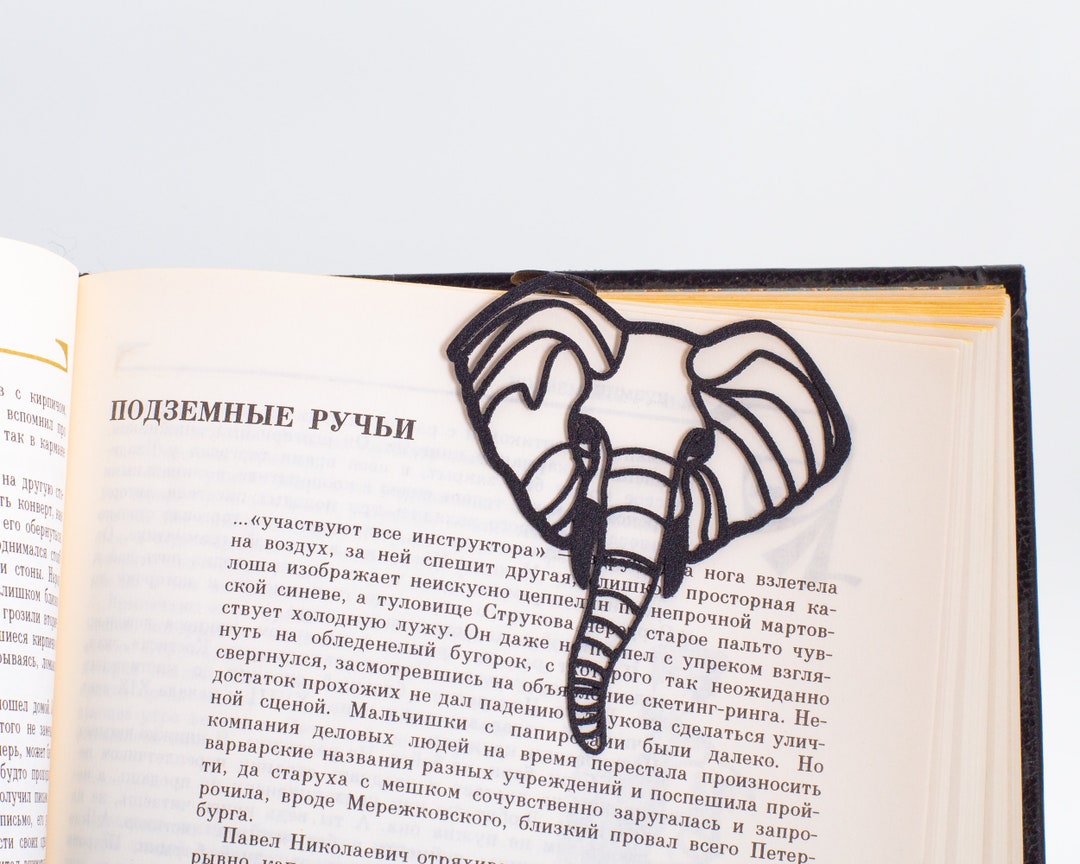 Animal Bookmark Elephant, Small Bookish Gift for Elephant Loving Bestie ...