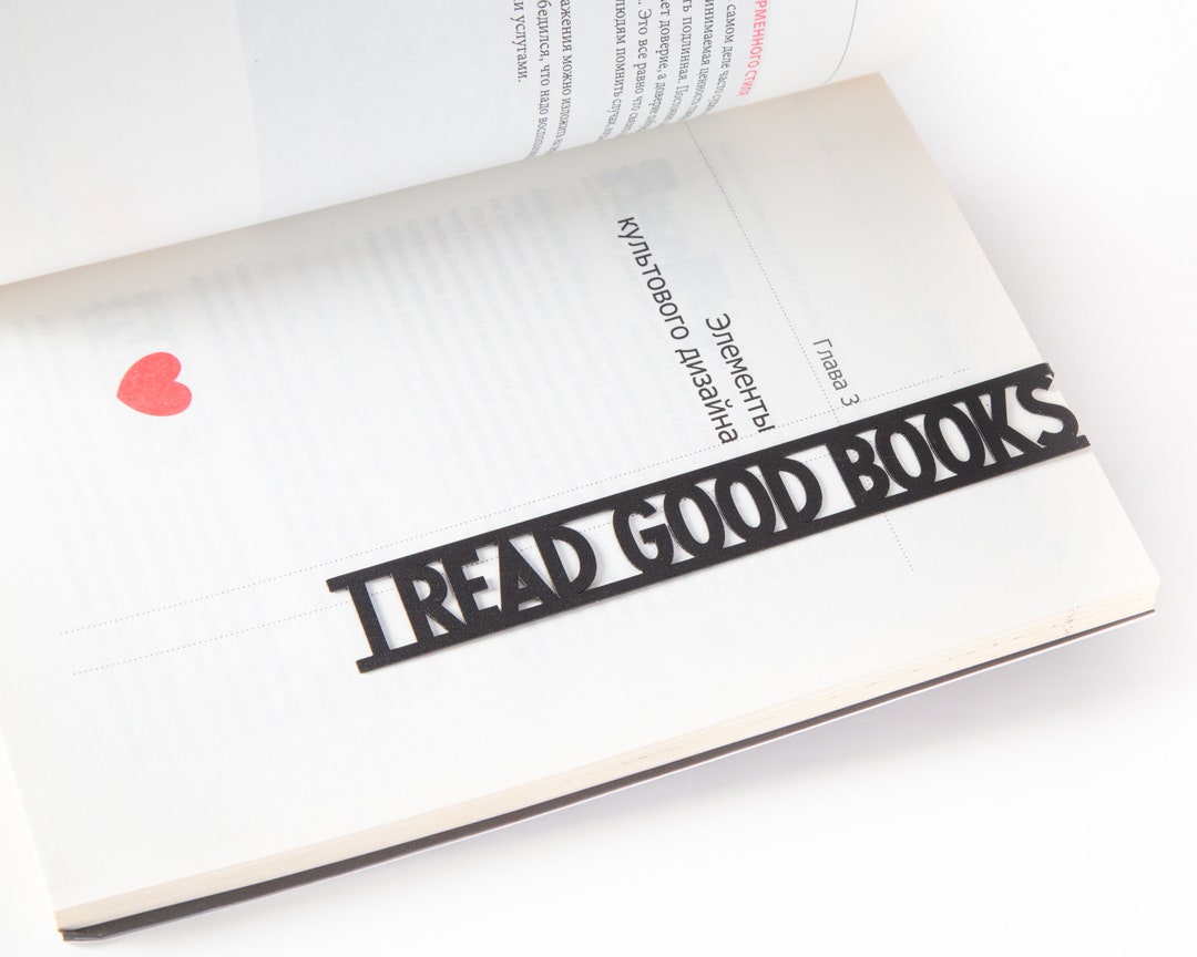 Bookmark I Read Good Books, Small Bookish Personalized Gift for an Avid ...