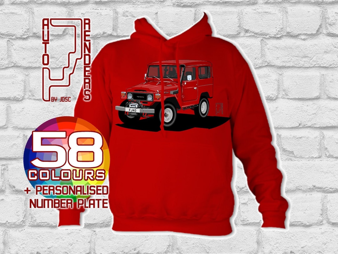 Toyota Land Cruiser FJ40 Personalised Pullover Hoodie by Autorenders ...