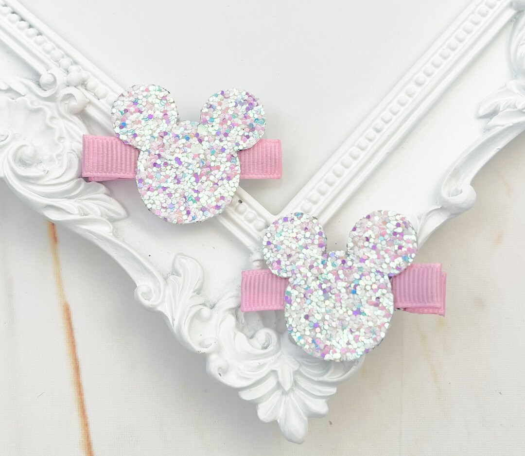Minnie Hair Clips, Pink Chunky Minnie Hair Clips, Disney Hair Clips ...