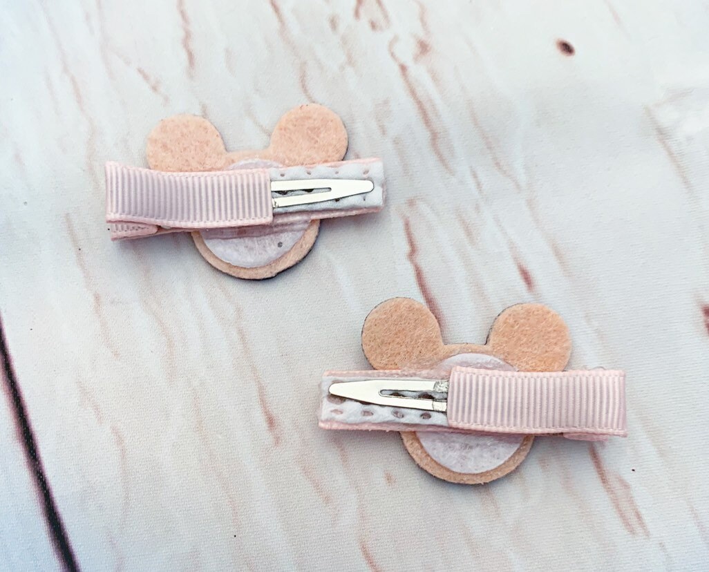 Minnie Mouse Hair Clips Glitter Minnie Hair Clips Disney - Etsy
