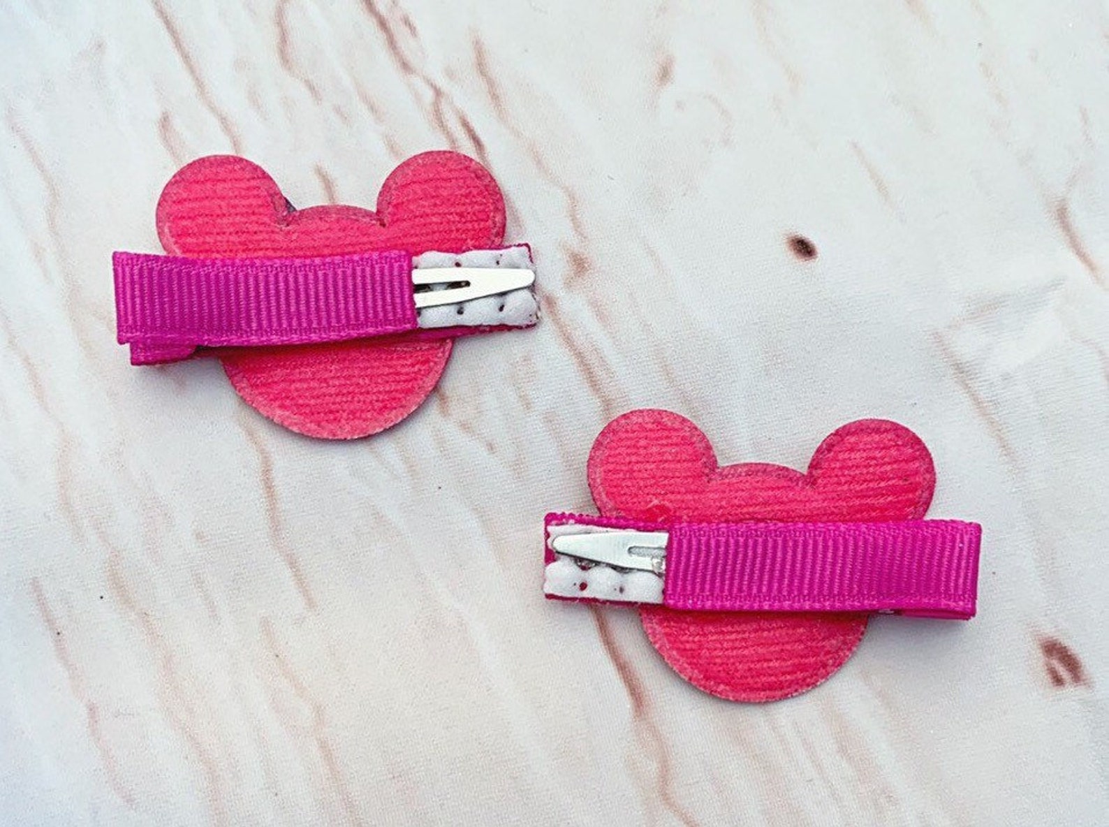Minnie Mouse Hair Clips Hot Pink Minnie Mouse Clips Disney - Etsy