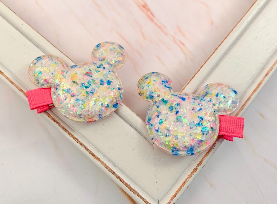 Minnie Mouse Hair Clips Pink Minnie Hair Clips Pink Disney - Etsy