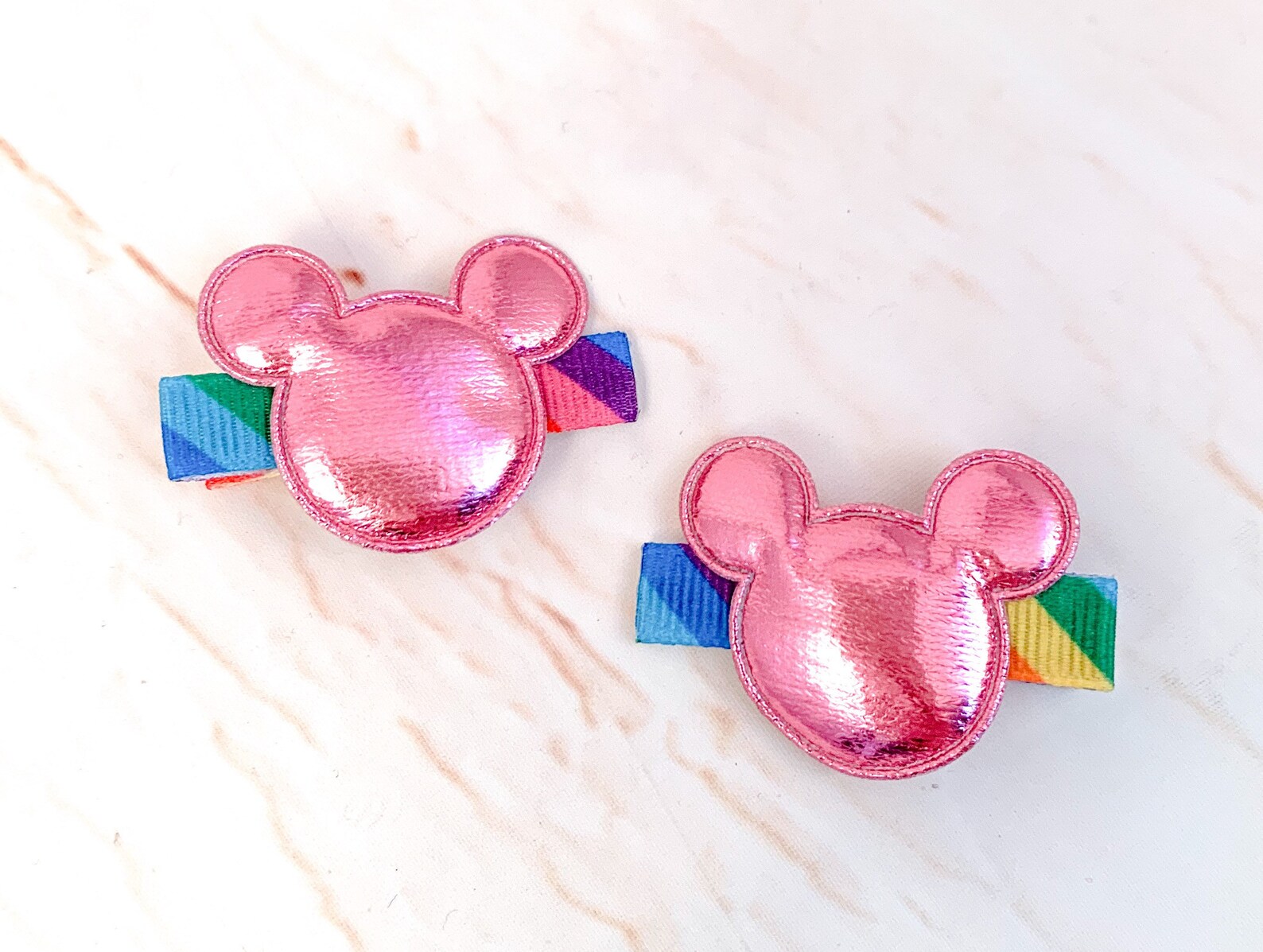 Minnie Mouse Hair Clips, Disney Hair clips, Pink Minnie Hair Clips ...
