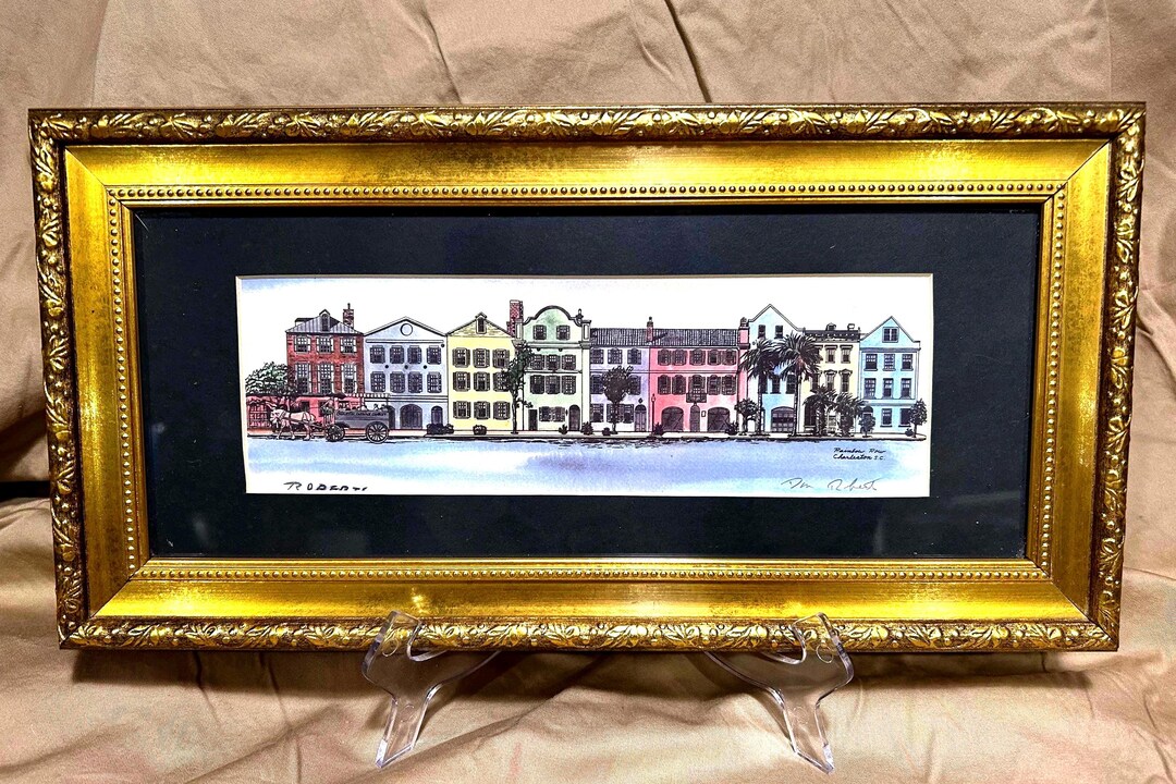 Rainbow Row Charleston S.C. - by Donald (don) E. Roberts - Pencil ...